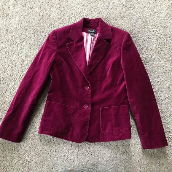 Rafaella | Jackets & Coats | Rafaella Womens Size 8 Velour Blazer ...
